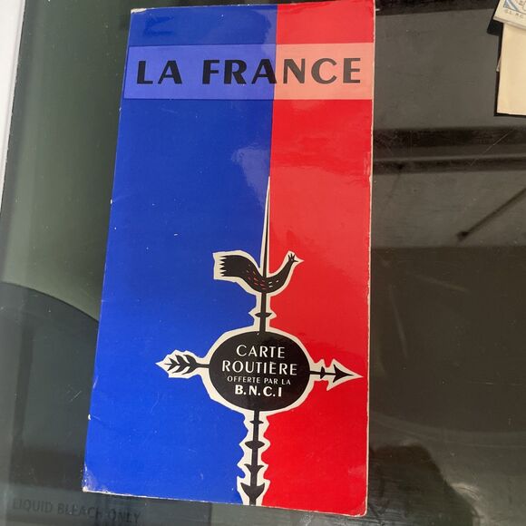 Office | Vtg Folded Map Of France 196 France Banque Nationale De Paris ...